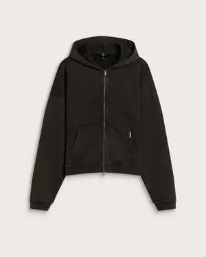 REPRESENT Initial Boxy Oversized Zip Hoodie - Coffee