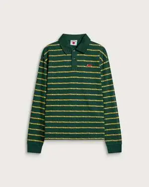 ICECREAM Running Dog Striped Rugby Shirt - Green