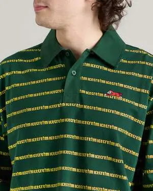 ICECREAM Running Dog Striped Rugby Shirt