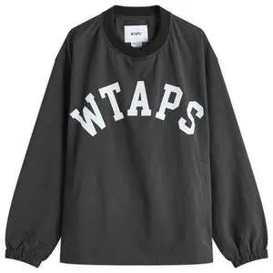 WTAPS 03 Logo Applique Pullover Track Top Sweatshirt - Black