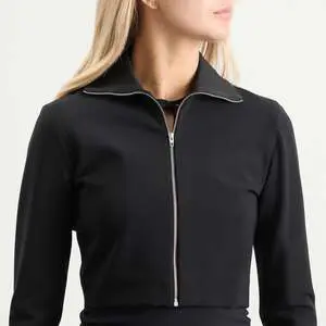 JIL SANDER Zip Up Jacket With Ribbed Collar
