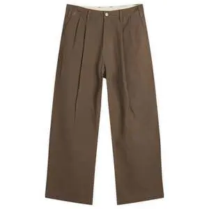 BUTTER GOODS Pleated Trousers - Chocolate