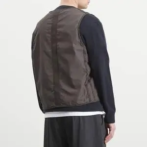 Stone Island Cotton Nylon Micro Ripstop Utility Vest Jacket