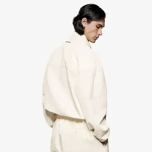 MKI MIYUKI ZOKU Seersucker Quarter Zip Sweatshirt