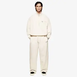 MKI MIYUKI ZOKU Seersucker Quarter Zip Sweatshirt