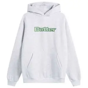 BUTTER GOODS Textured Logo Hoodie - Ash