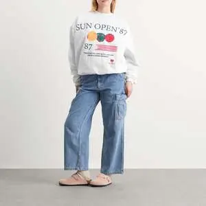 SUNDAYFRUITMARKET Open Sun Crewneck Sweatshirt