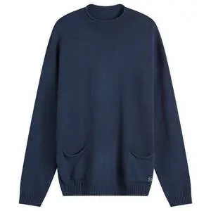 SERVICE WORKS Mock Neck Jumper Sweatshirt - Navy