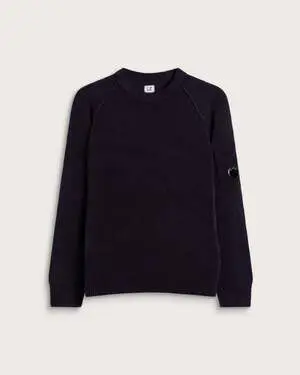 C.P. COMPANY Chenille Knit Lens Jumper - Total Eclipse