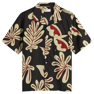Universal Works Baja Print Road Shirt - Black