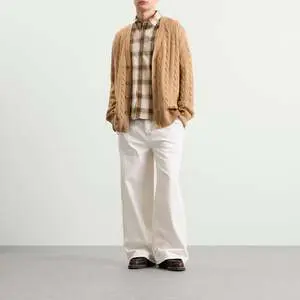 AMI Paris Cable Stitch Cardigan