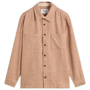 WAX LONDON Whiting Wool Fleck Overshirt - Rust/multi