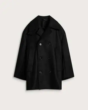 Acne Studios Otana Clean Wool Coat Jacket - Black