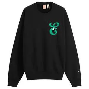 E BY END. Champion For Crew Sweatshirt 'emerald - Black