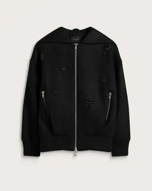 Simone Rocha Oversized Split Hood Jacket - Black/jet