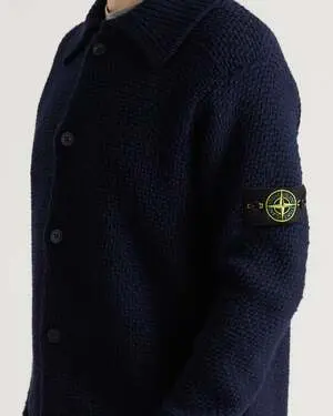 Stone Island Basket Stitch Lambswool Cardigan