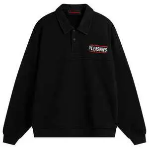 PLEASURES Gentle Polo Sweatshirt - Black