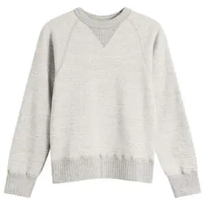 BEAMS Rib Crewneck Sweatshirt - T.grey