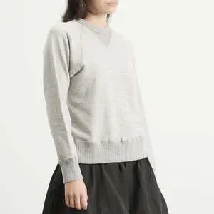 BEAMS Rib Crewneck Sweatshirt