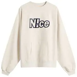 N!CE Embroidered Logo Sweatshirt - Gray
