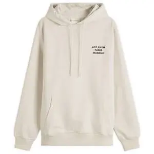 Drole De Monsieur Not From Paris Madame Slogan Hoodie - Mastic