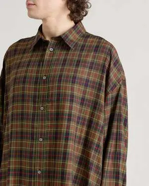 Acne Studios Setar Check Flannel Long Sleeve Shirt