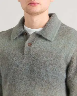 PALMES Alpaca Longsleeve Knit Polo