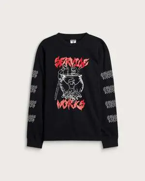 SERVICE WORKS Boiling Point Ls T-shirt - Black