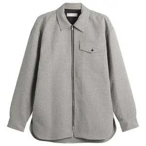 Dries Van Noten Double Faced Gingham Shirt Jacket - Grey