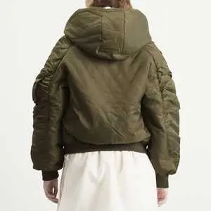 PEACHY DEN The Penny Flight Jacket - Moss