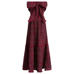 DAMSON MADDER Mia Midi Dress - Red