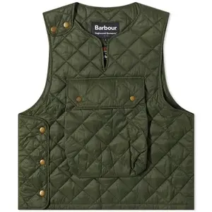 Barbour X Engineered Garments Pop Quilted Vest Jacket - Olive
