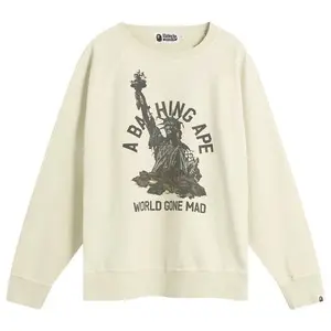 A BATHING APE Destroy Washed Statue Of Liberty Sweatshirt