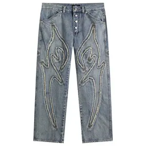 THUG CLUB Tribal Denim Jeans - Blue