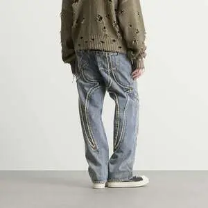 THUG CLUB Tribal Denim Jeans - Blue