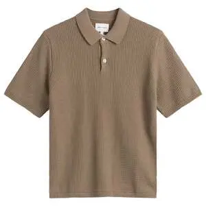 Norse Projects Anholt Cotton Crepe Polo - Walnut