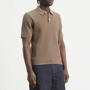 Norse Projects Anholt Cotton Crepe Polo - Walnut