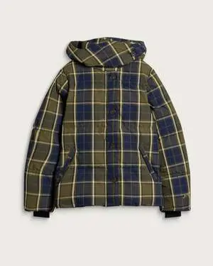 DAMSON MADDER X Pearl Fennel Puffer Jacket - Olive Check