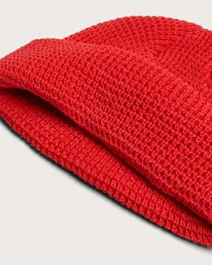 ROTOTO Waffle Watch Cap Beanie - Red