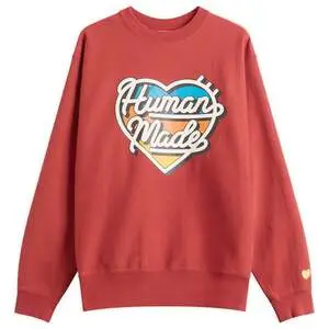 HUMAN MADE Heavyweight Heart Logo Sweatshirt - Red