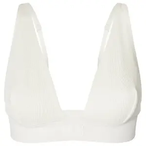 SKIMS Cotton Rib Plunge Bralette - Bone