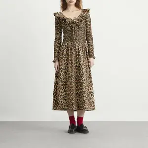 DAMSON MADDER Harper Shirred Midi Dress