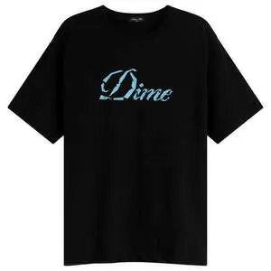 DIME Cursive Paper Cut T-shirt - Black