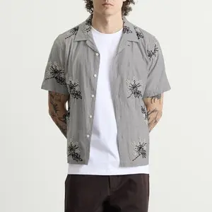 Universal Works Hand Embroidered Stripe Road Shirt