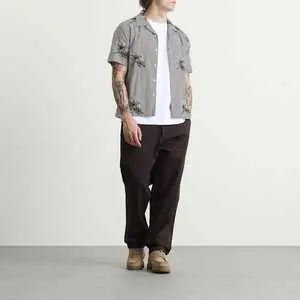 Universal Works Hand Embroidered Stripe Road Shirt