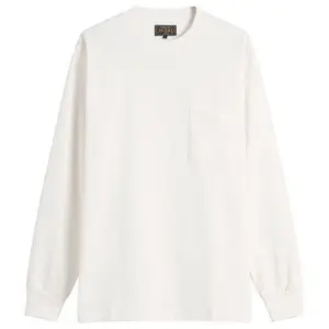 BEAMS Long Sleeve Pocket T-shirt - White