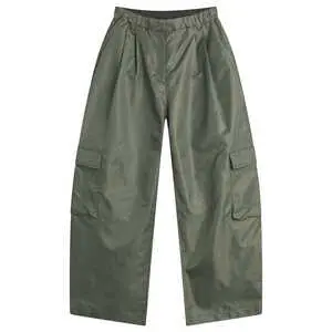 STEL Tapered Nylon Barrel Leg Trousers - Thyme