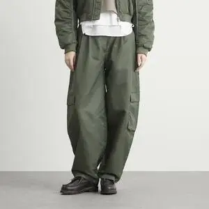 STEL Tapered Nylon Barrel Leg Trousers