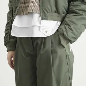 STEL Tapered Nylon Barrel Leg Trousers
