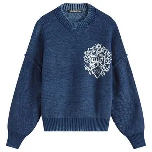 COLE BUXTON Collegiate Crest Knit Sweater